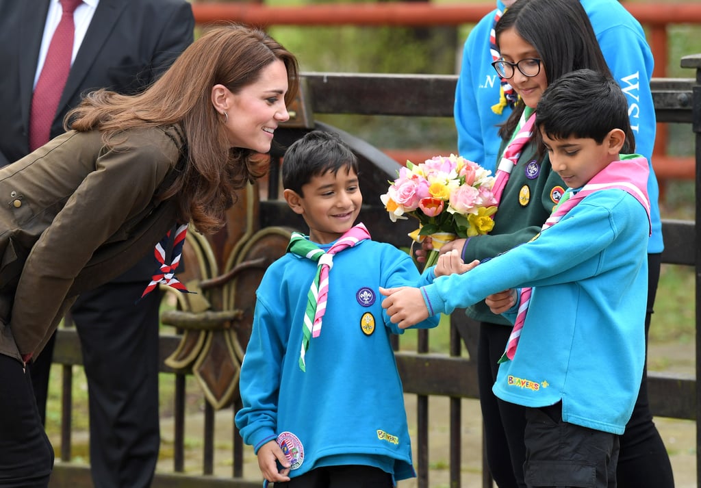 Kate Middleton Visits With Scouts March 2019 | POPSUGAR Celebrity