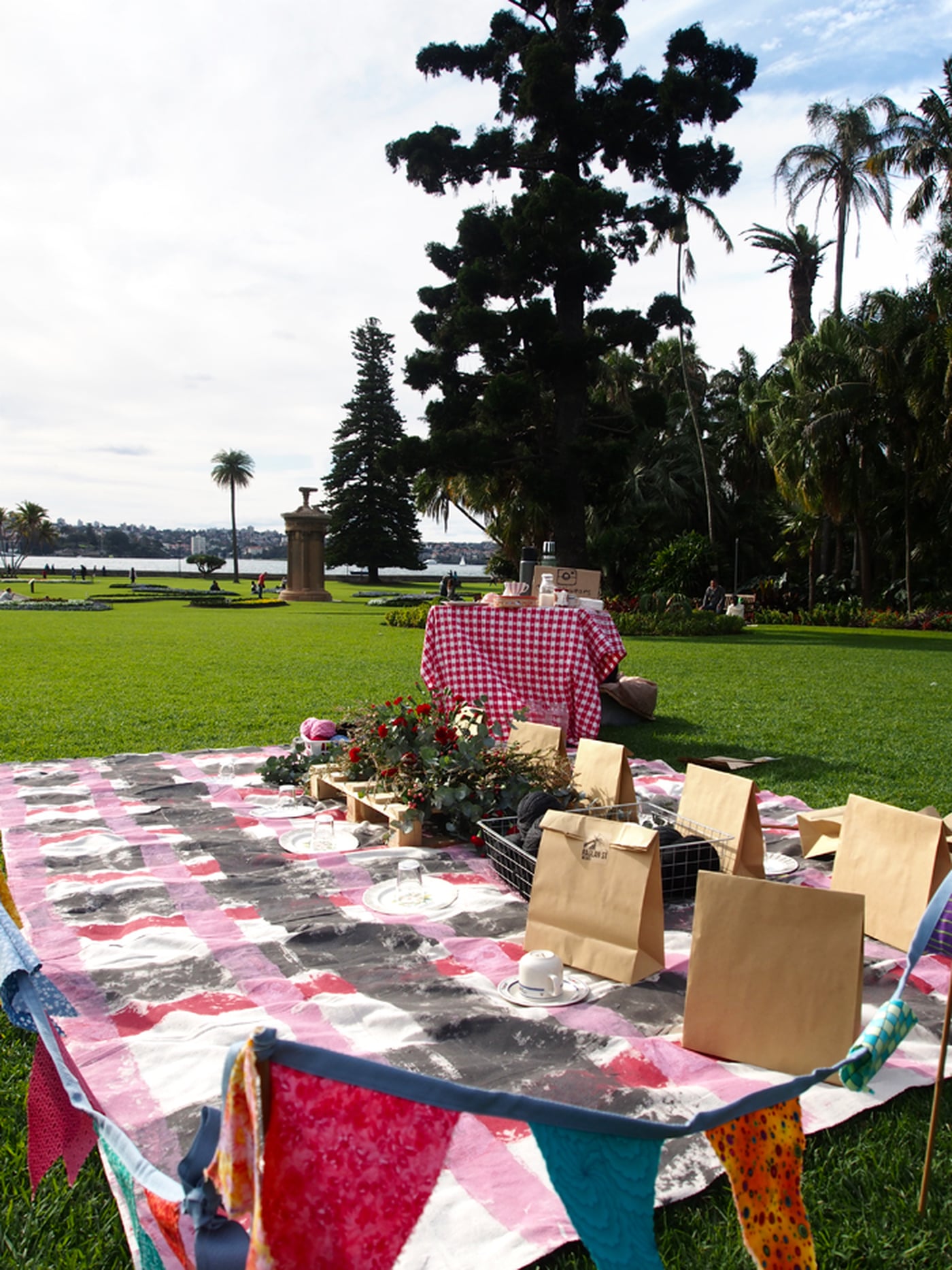 DIY Painted Tartan Picnic Rug | PS Smart Living