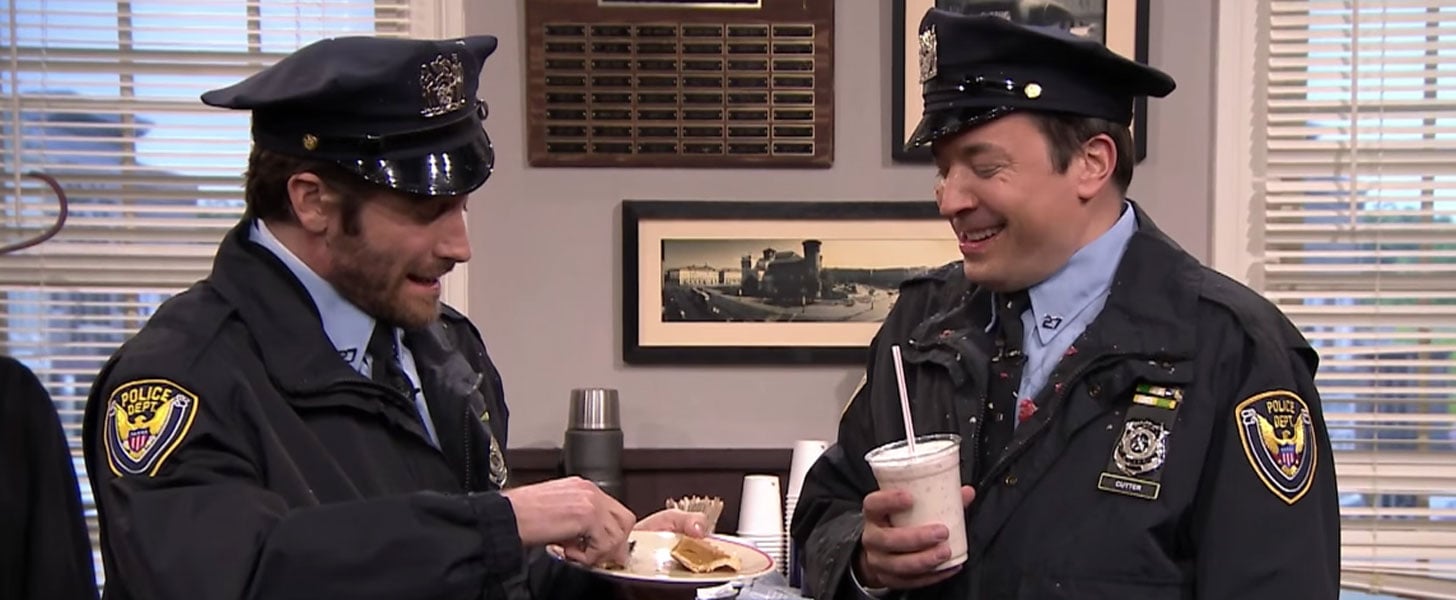 Jake Gyllenhaal and Jimmy Fallon Spitting Cops Video 2016 | POPSUGAR ...