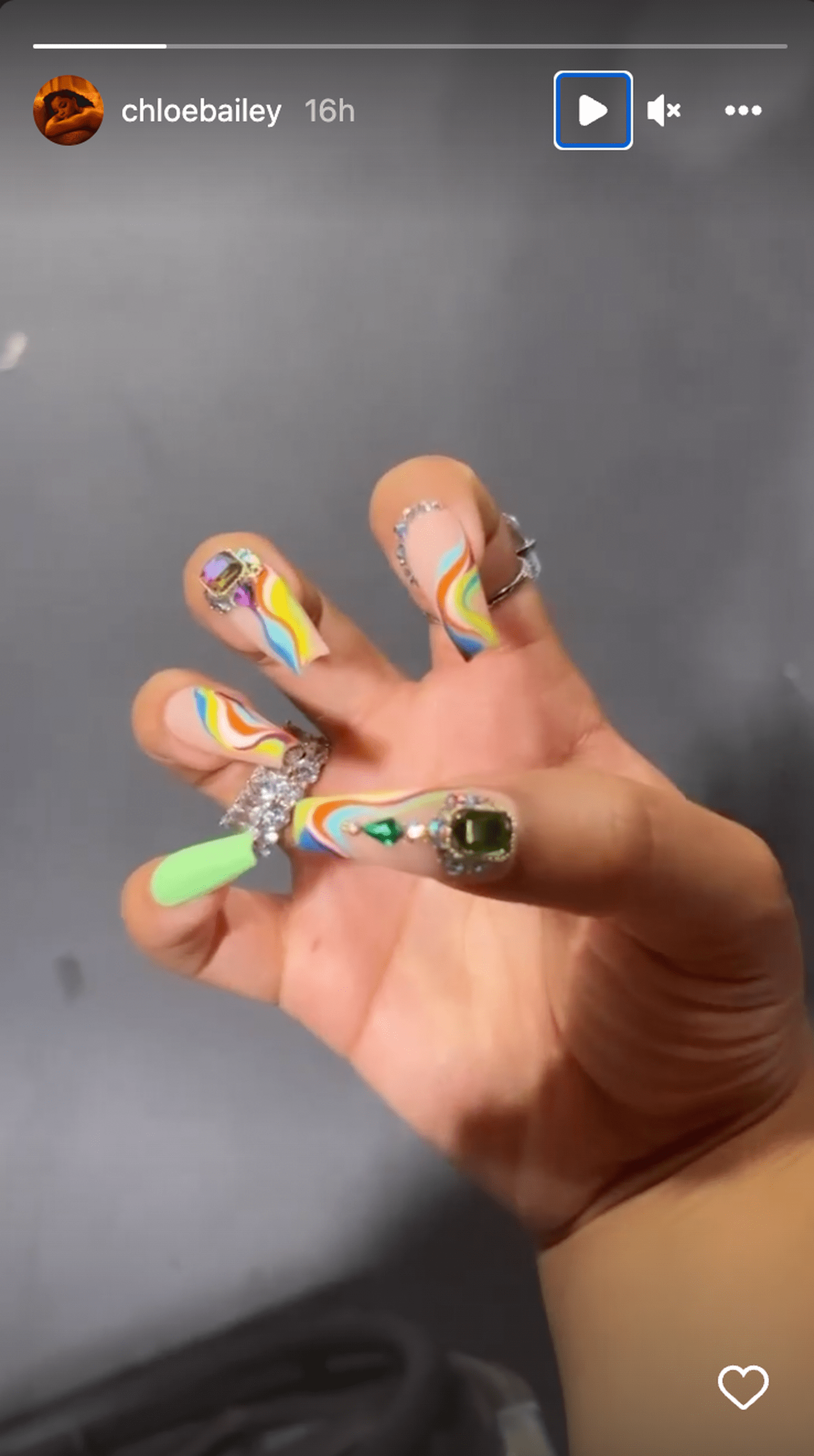 Chlöe Bailey's Abstract-Swirl Nails For Summer | PS Beauty