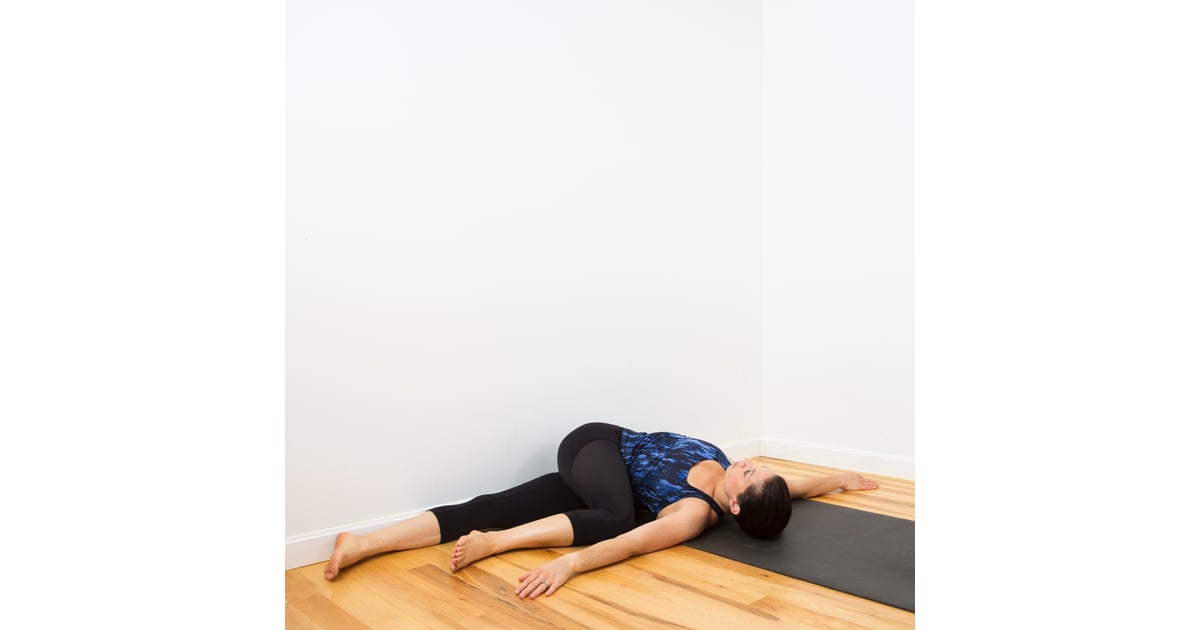 Deeper Spinal Twist Relaxing Wall Yoga Sequence Popsugar Fitness
