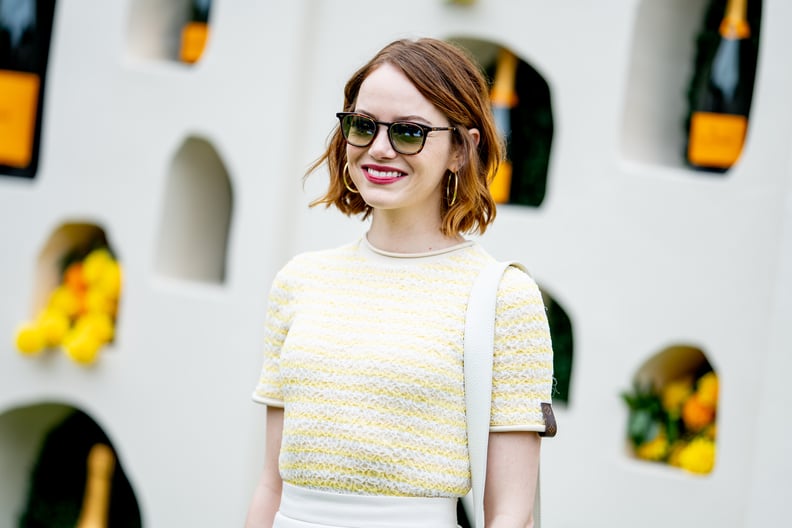 Emma Stone's Platinum-Blond Hair and Bob Haircut | POPSUGAR Beauty