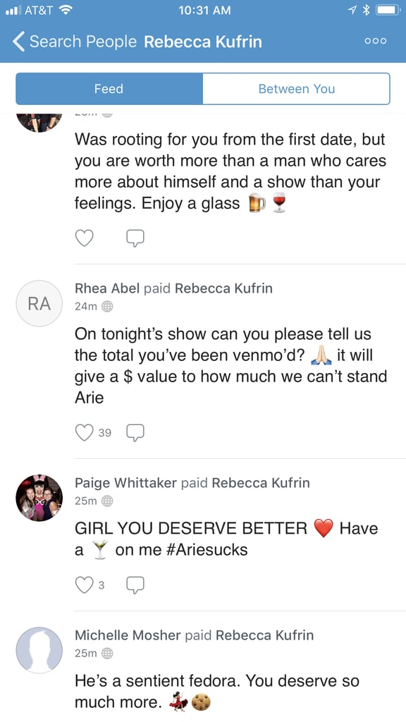 Bachelor Fans Send Wine Money to Becca on Venmo | POPSUGAR Entertainment