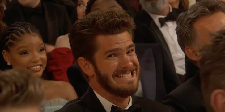 Andrew Garfield's Awkward Oscars Smile Inspires a Meme | POPSUGAR Celebrity