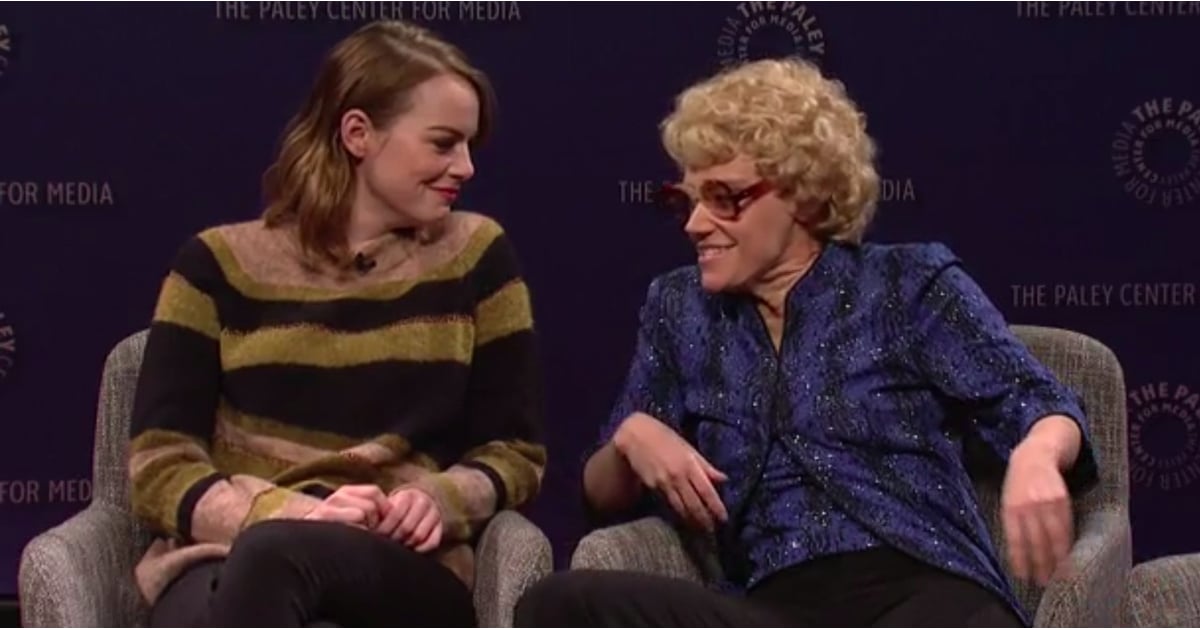 Emma Stone Laughs During SNL Skit 2016 | POPSUGAR Entertainment