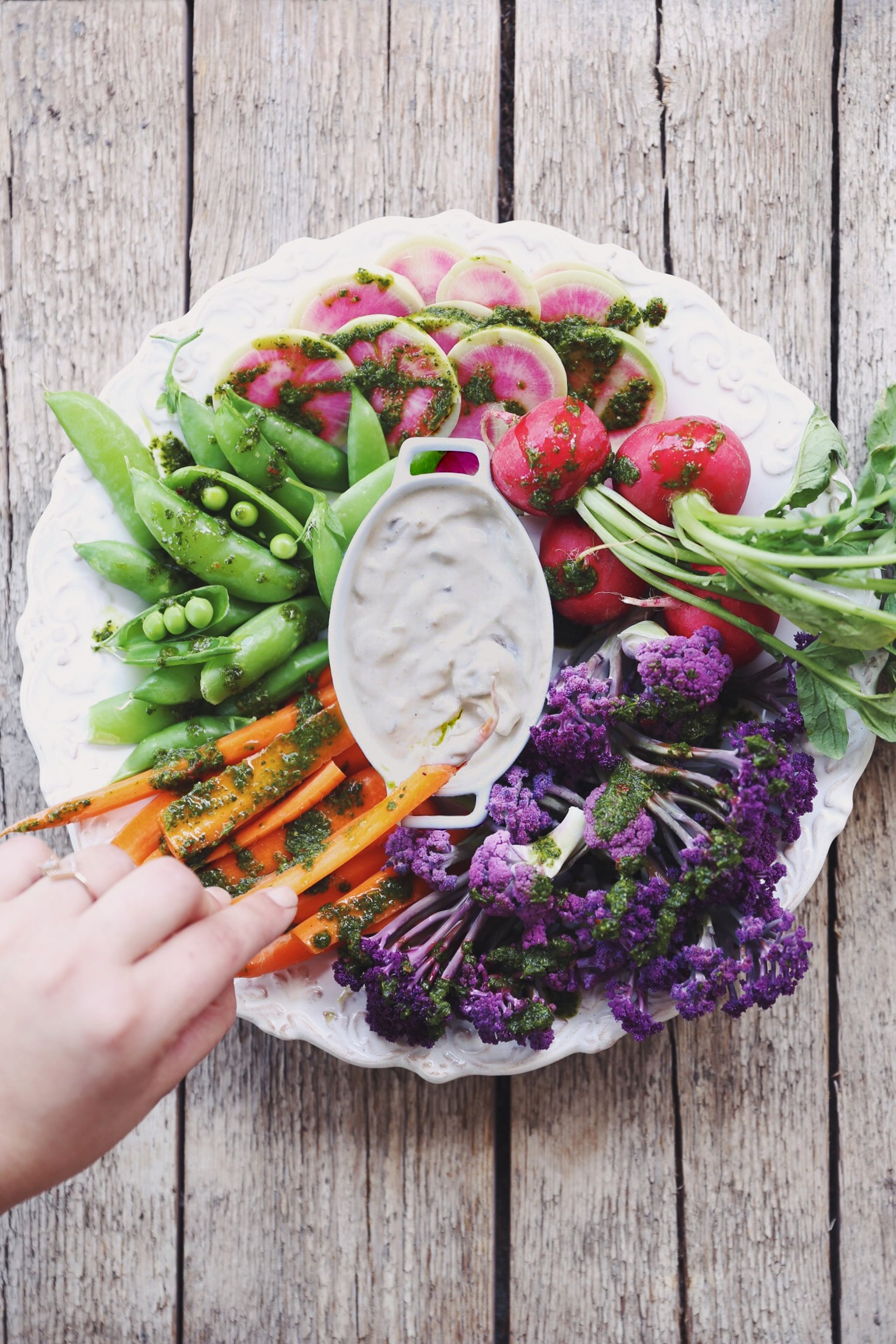 Crudite With Chimichurri and Balsamic Onion Dip Recipe | POPSUGAR Latina