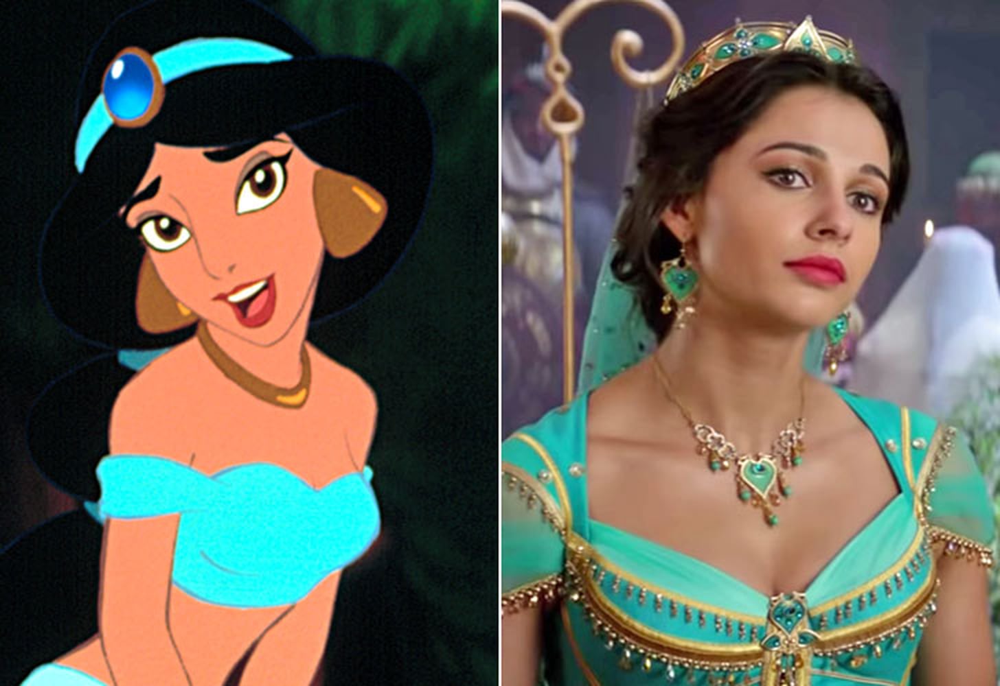 Aladdin Cartoon and Live-Action Cast Side-by-Side Photos | PS Entertainment