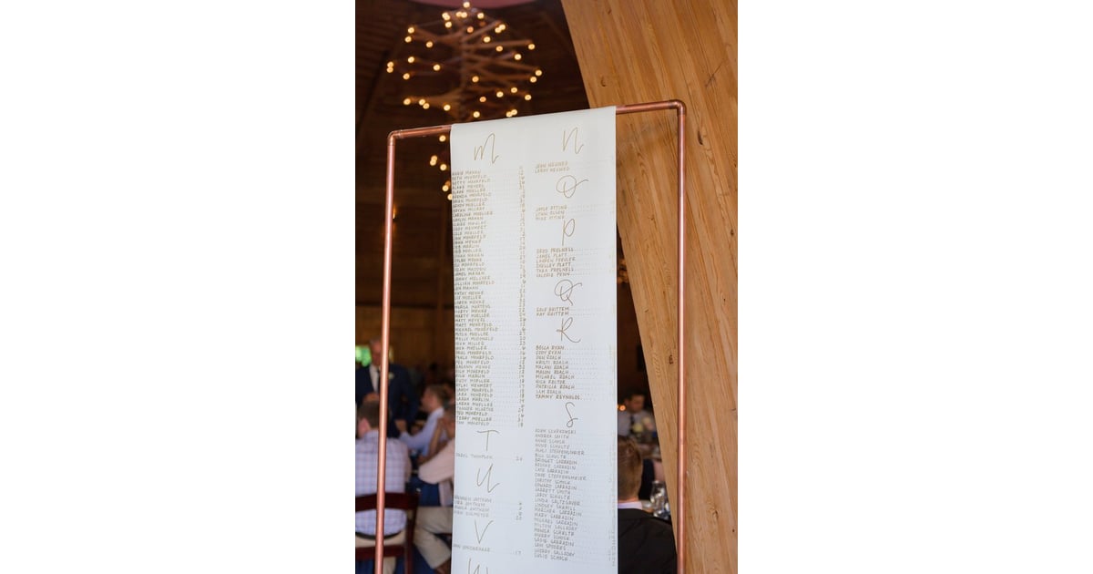 Oversized Scroll Seating Chart | Unconventional Seating Charts From ...