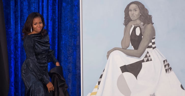 Michelle Obama's Blue Dress at Portrait Unveil | POPSUGAR Fashion