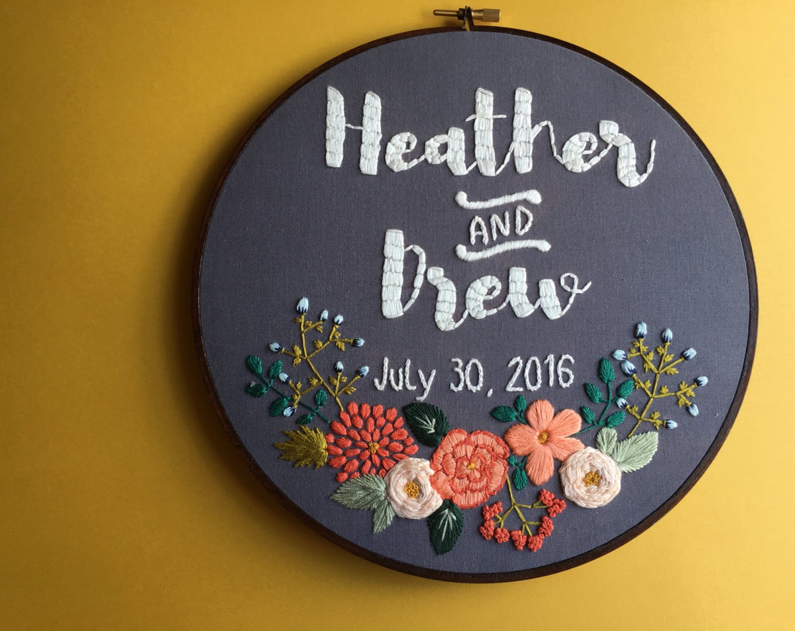 Wedding Embroidery Hoops | PS Love