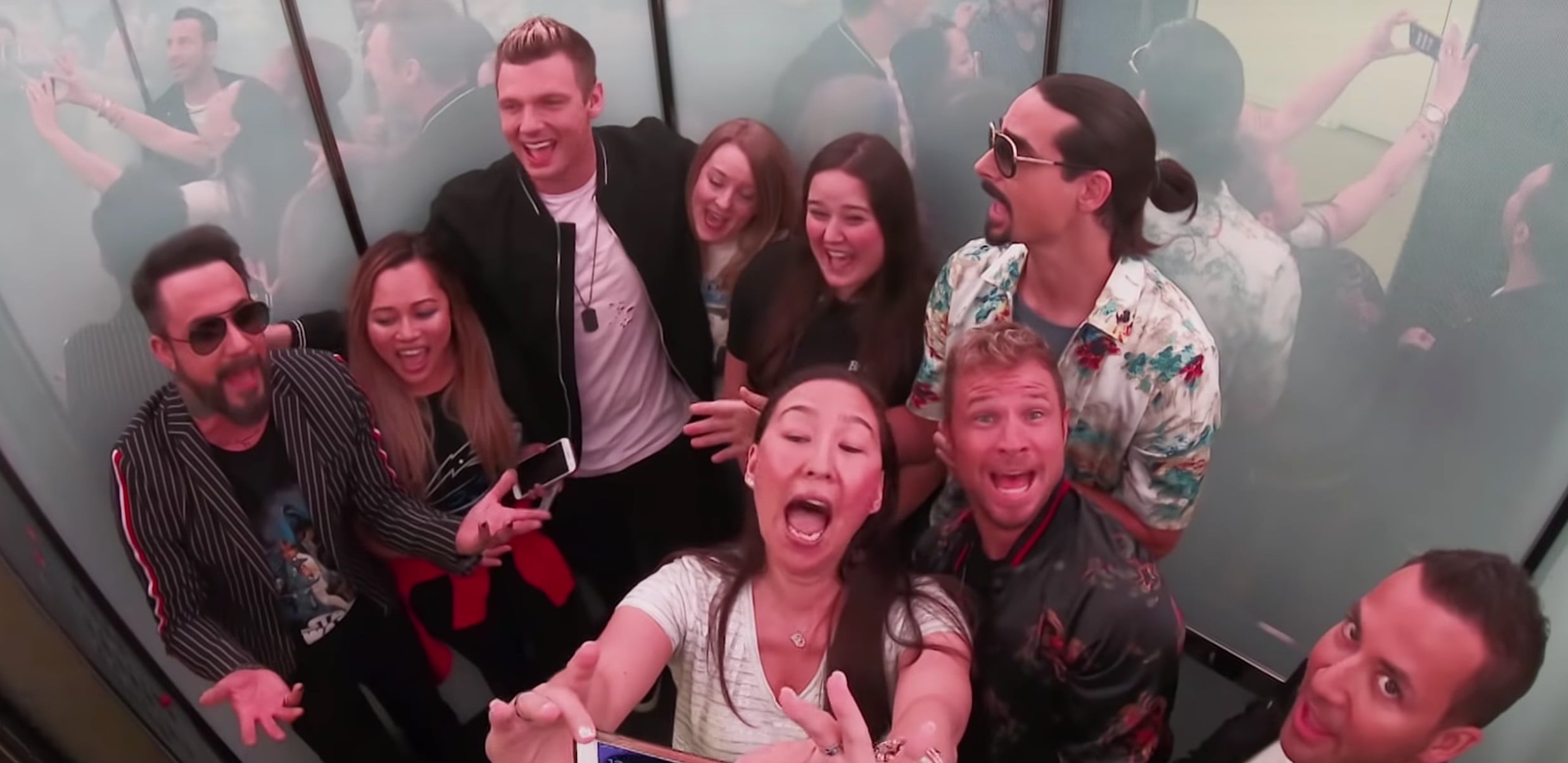 Backstreet Boys Surprise Fans in an Elevator Video | PS Entertainment