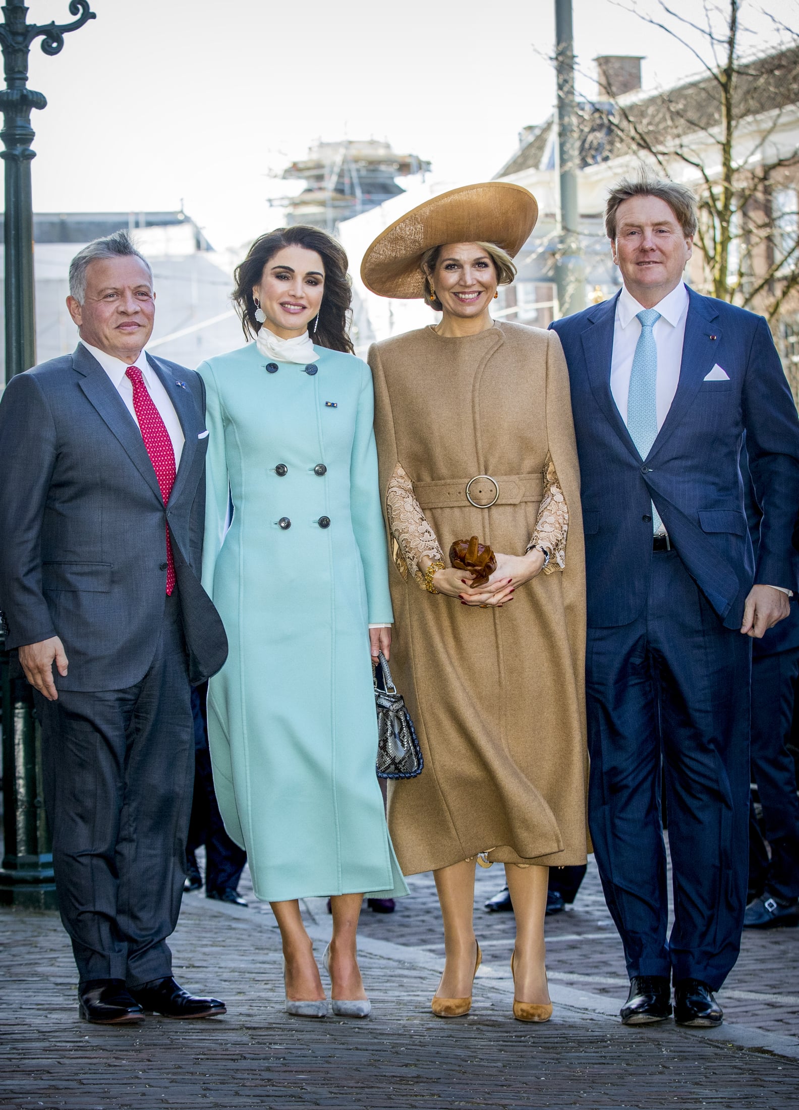 Queen Rania Wearing Light Blue Coat | PS Fashion