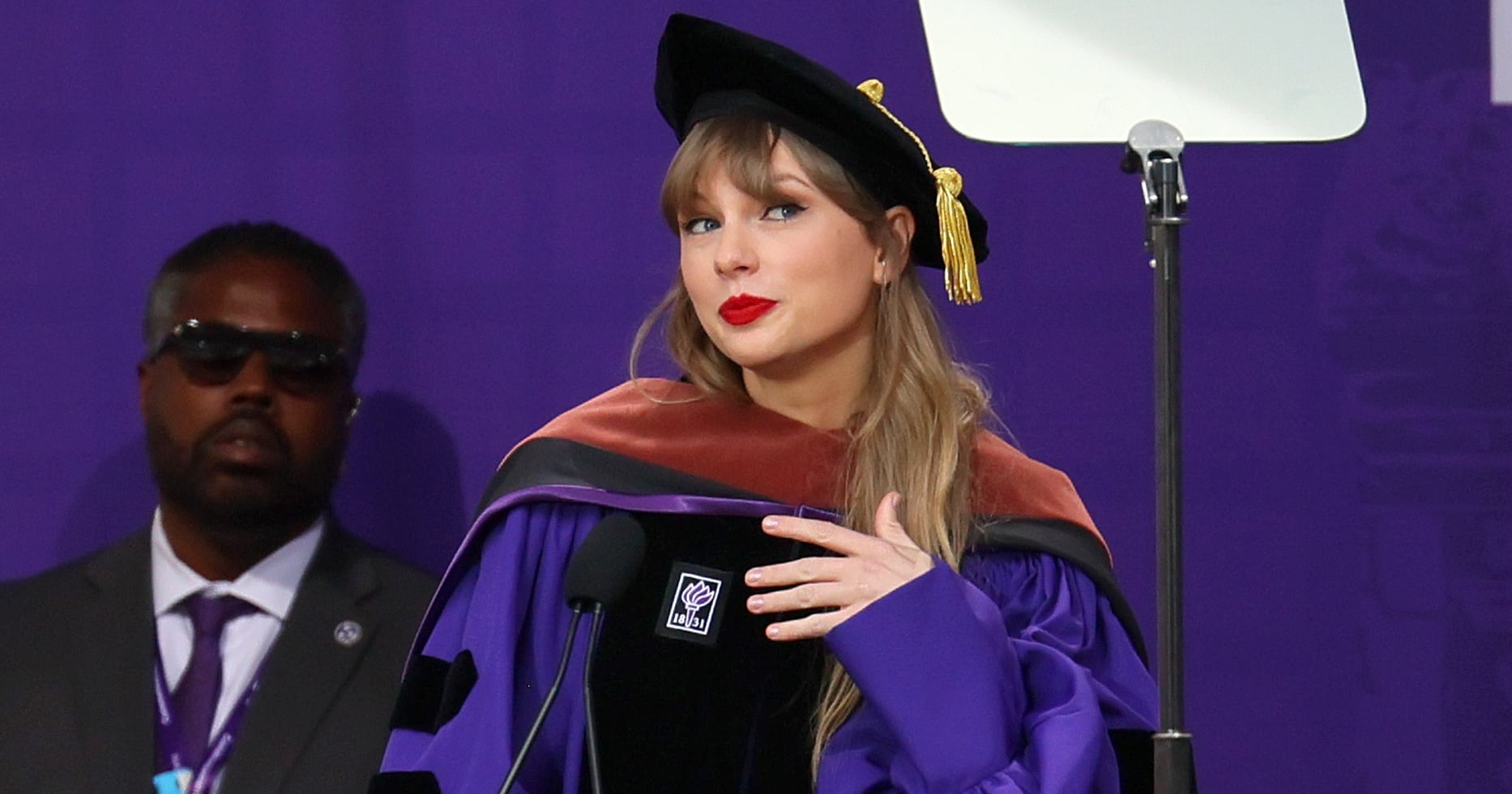 Taylor Swift's Leopard-Print Heels at NYU 2022 Commencement | PS Fashion