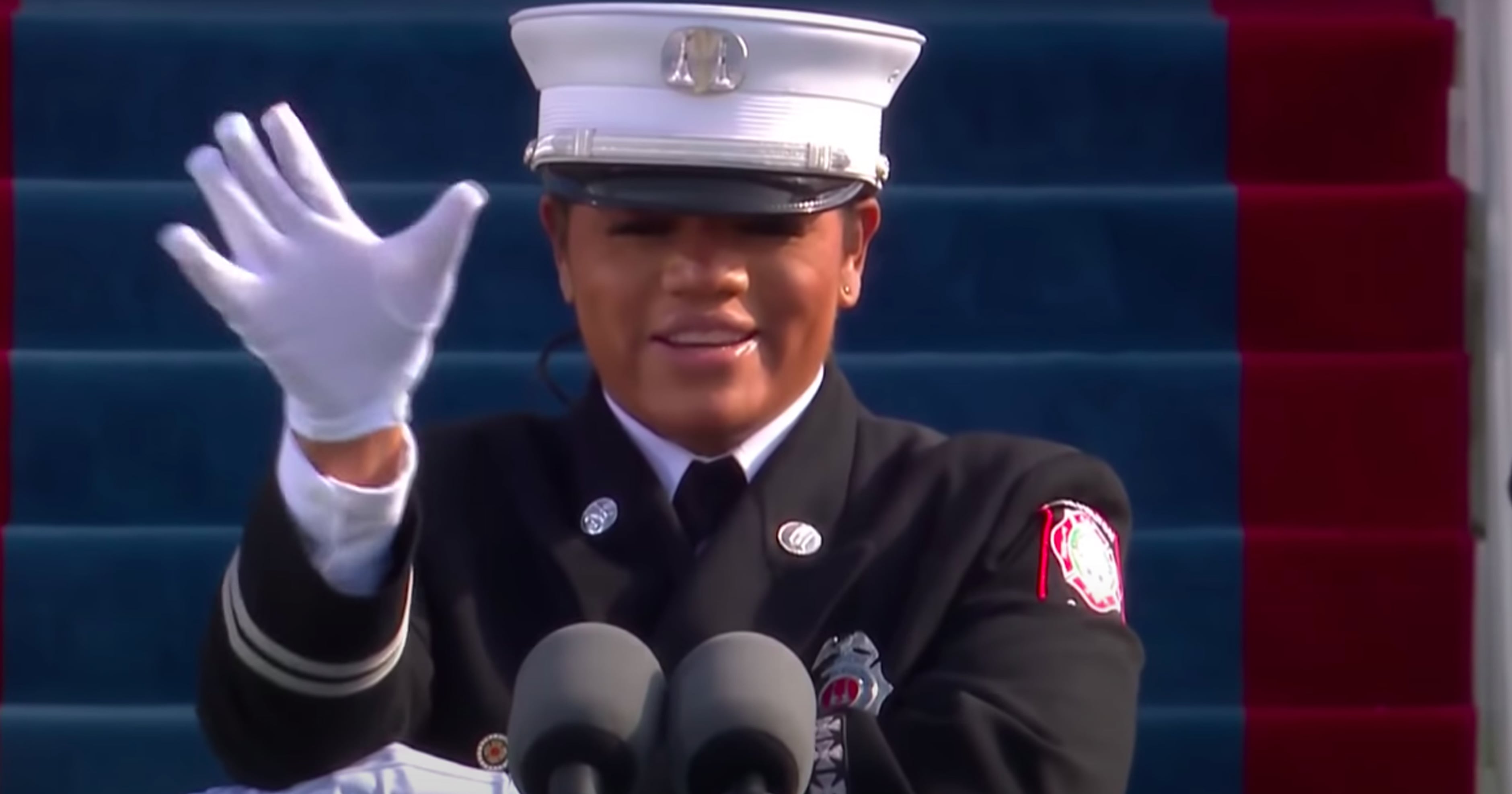 Watch Andrea Hall's Historic Inaugural Pledge of Allegiance | PS Celebrity