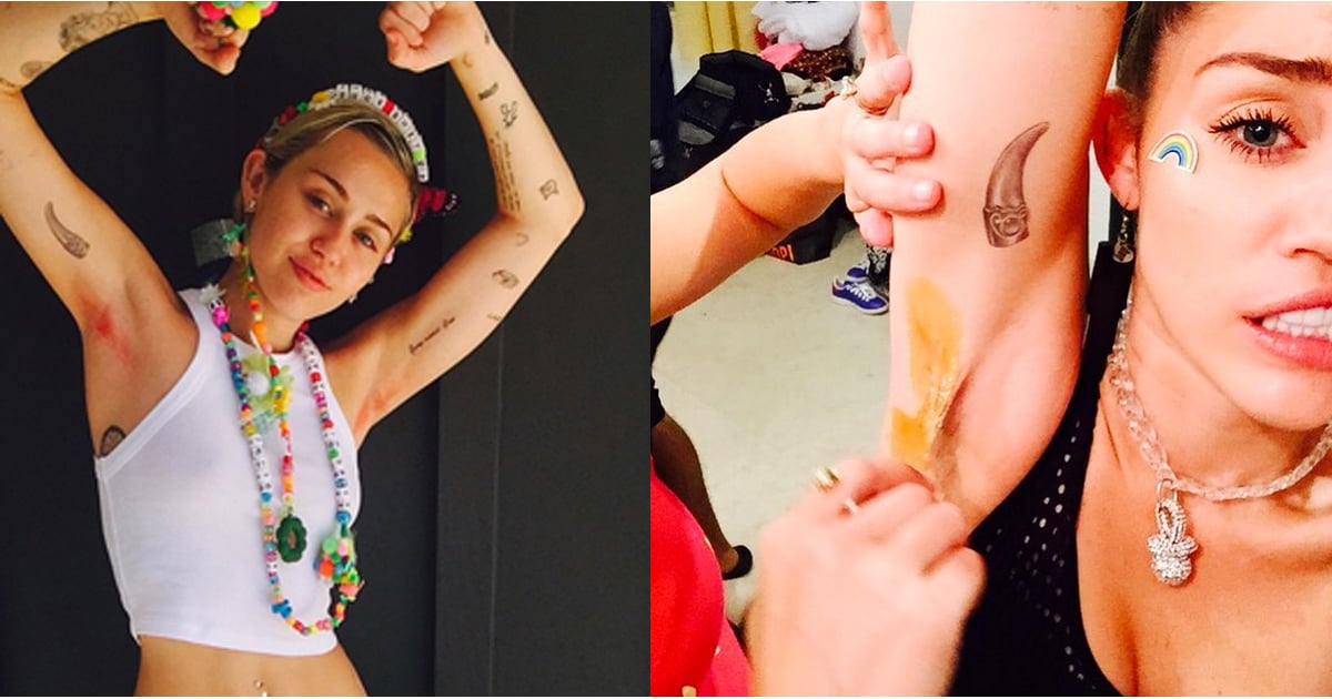 Miley Cyruss Armpit Hair Popsugar Beauty
