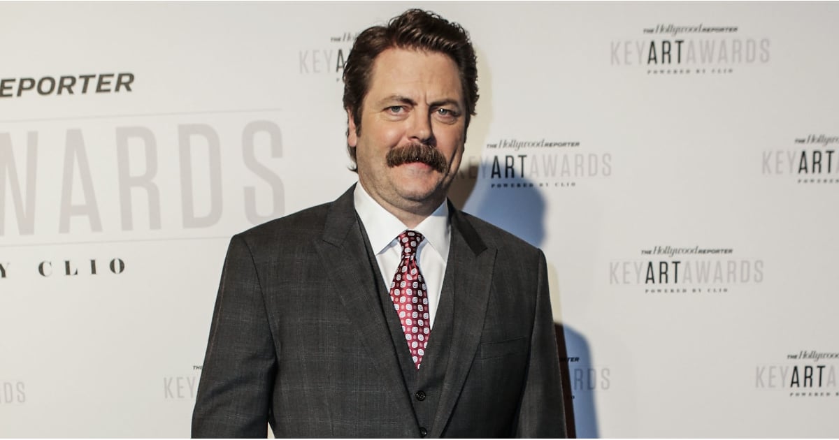 Nick Offerman Without His Mustache | POPSUGAR Celebrity