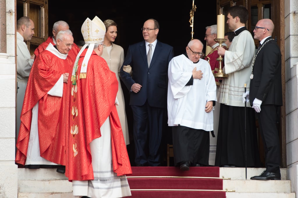 Prince Albert II, Princess Charlene at Church January 2017 | POPSUGAR ...