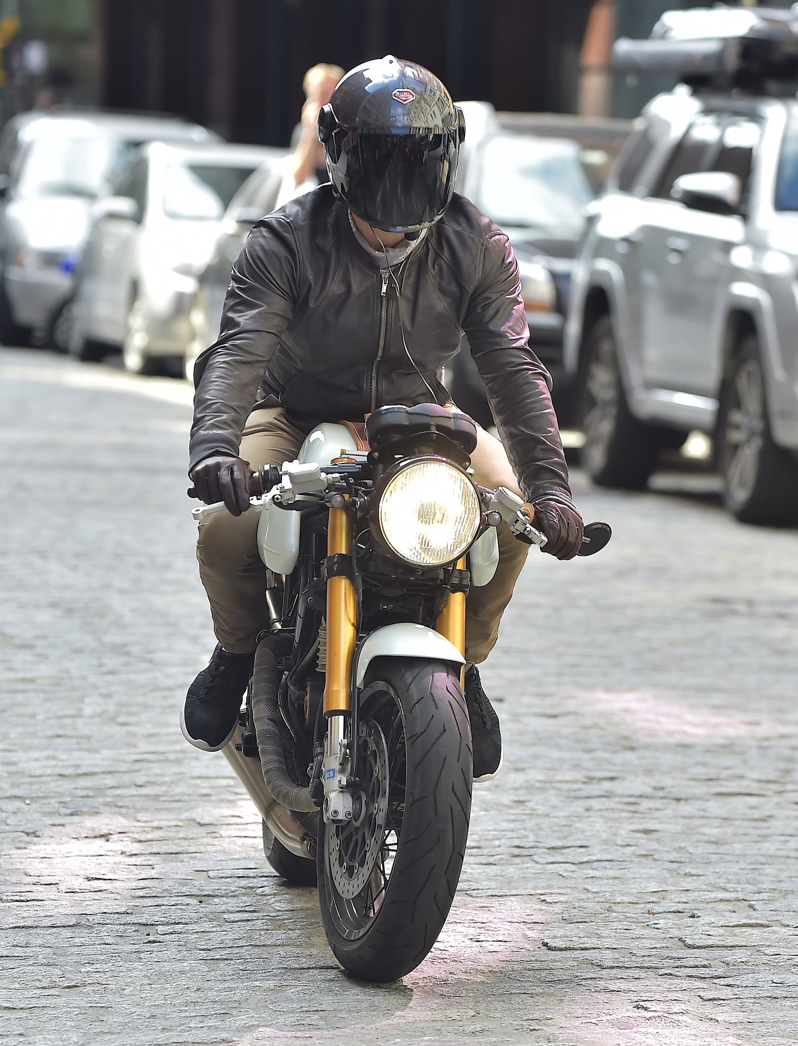 Ryan Reynolds Riding His Motorcycle in NYC August 2016 | PS Celebrity