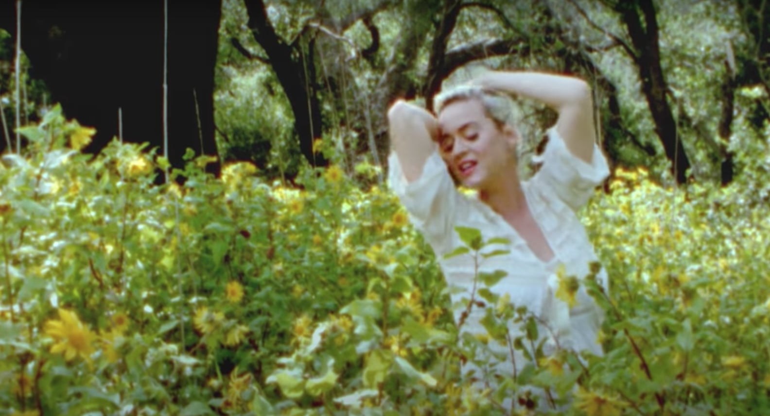 See Katy Perry's White Lace Dresses in "Daisies" Music Video | PS Fashion