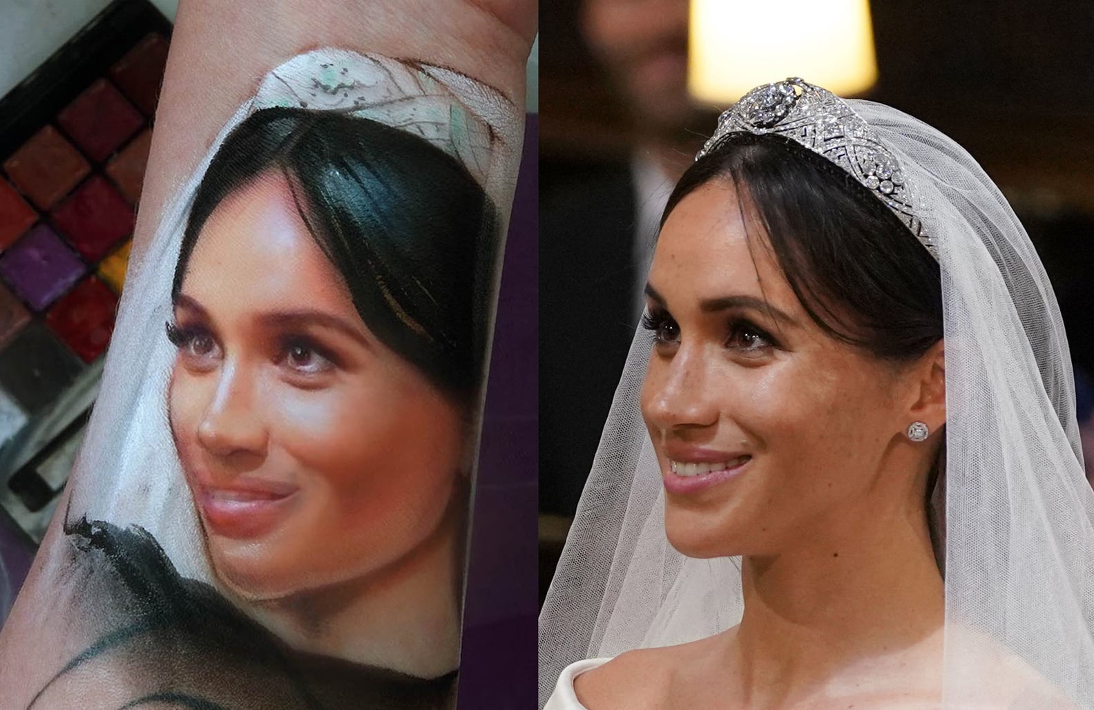Meghan Markle Makeup Arm Portrait | POPSUGAR Beauty