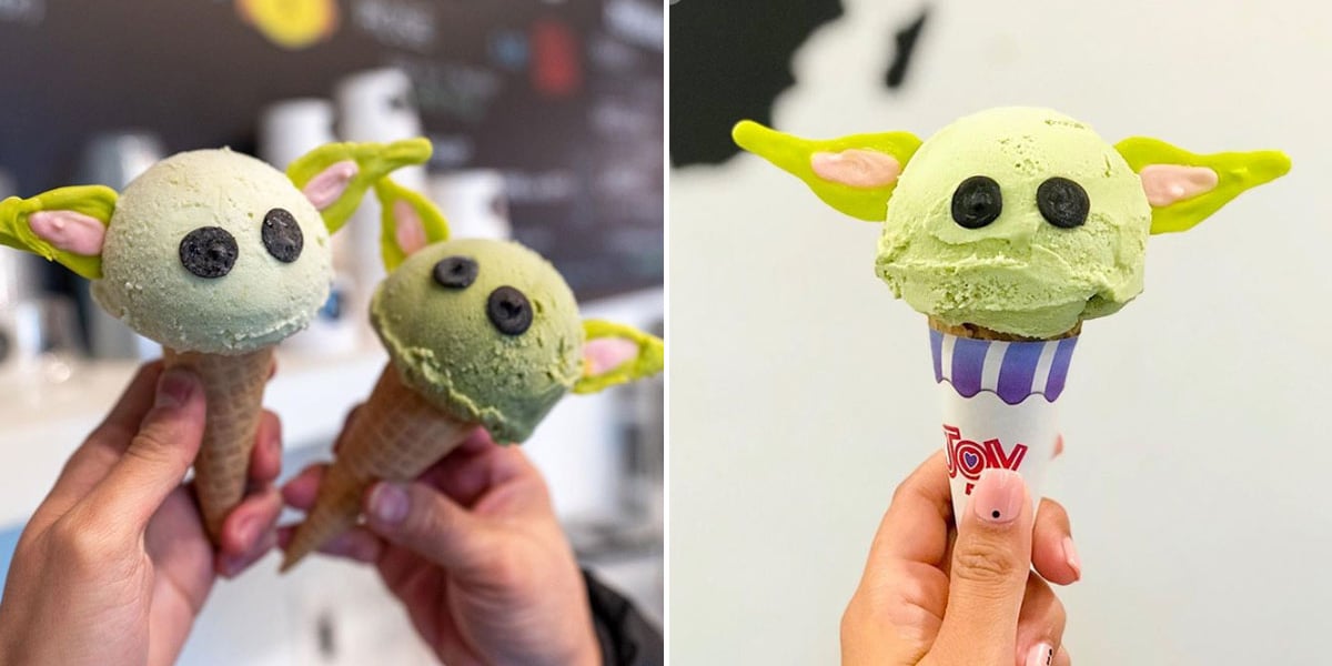 This LA Gelato Shop Is Serving Baby Yoda Ice Cream Cones | POPSUGAR Food