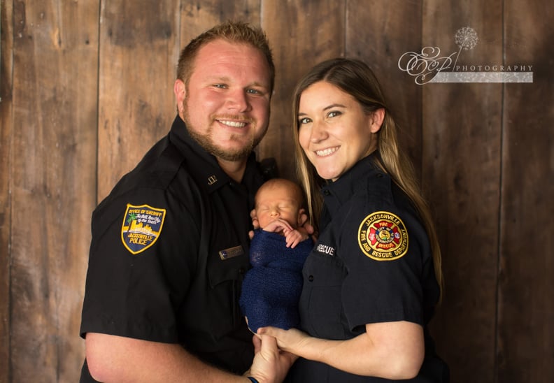 Newborn Photos With Firefighter Mom and Police Officer Dad | PS Family