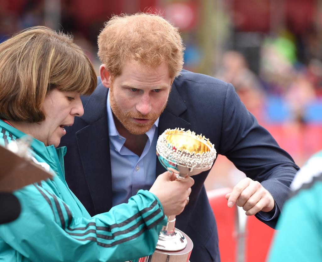 Prince Harry at London Marathon 2016 Pictures | POPSUGAR Celebrity