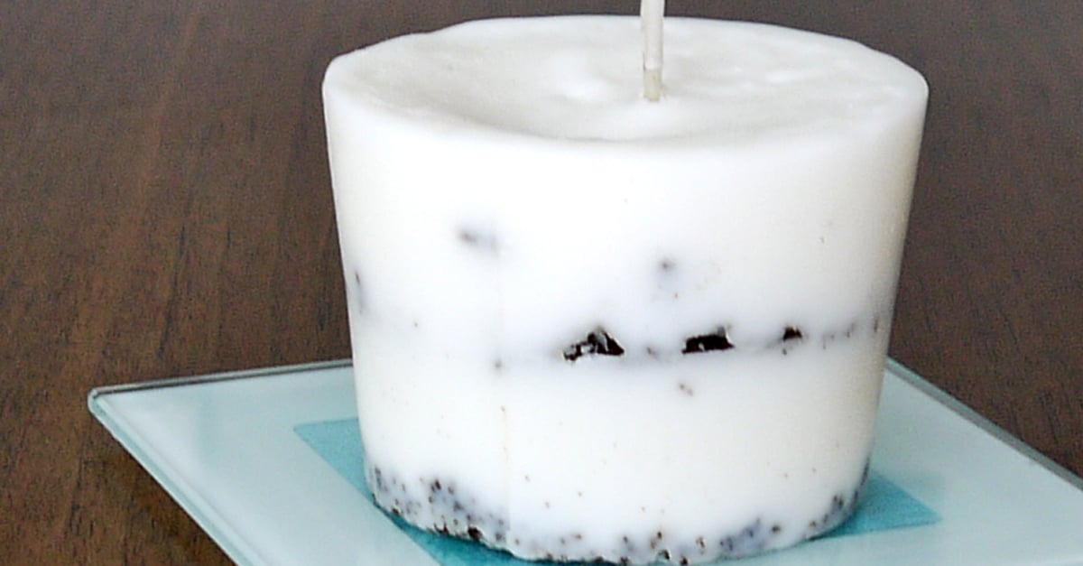 how to make coffee ground candles
