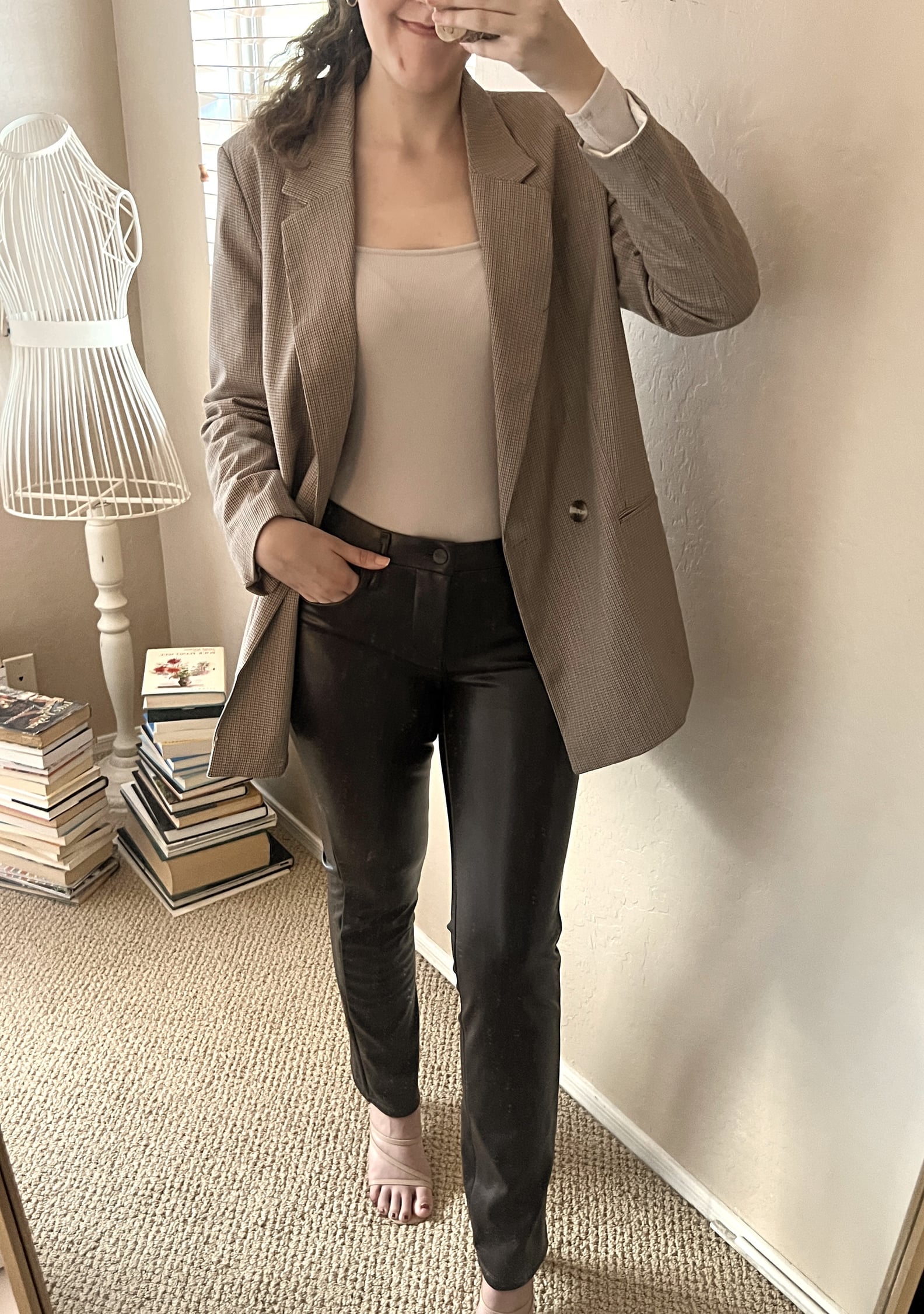 NYDJ Faux-Leather Marilyn Straight Pants Review | POPSUGAR Fashion