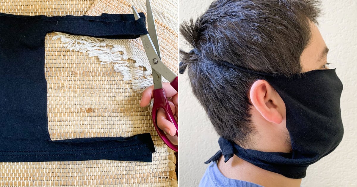 How to Make a Face Mask Out of a T-Shirt in Pictures | PS Smart Living