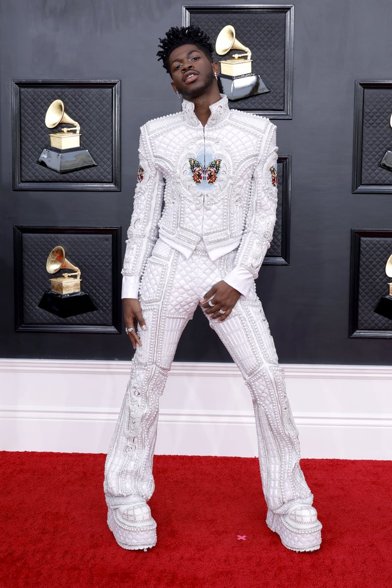 Lil Nas X's Balmain Butterfly Suit at the Grammys 2022 | PS Fashion