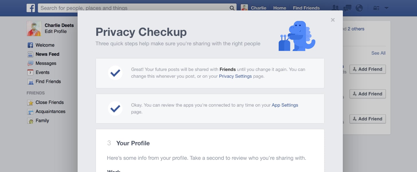 Facebook Privacy Checkup | PS Tech