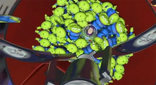 When the claw comes for Buzz. | Toy Story GIFs | POPSUGAR Entertainment ...