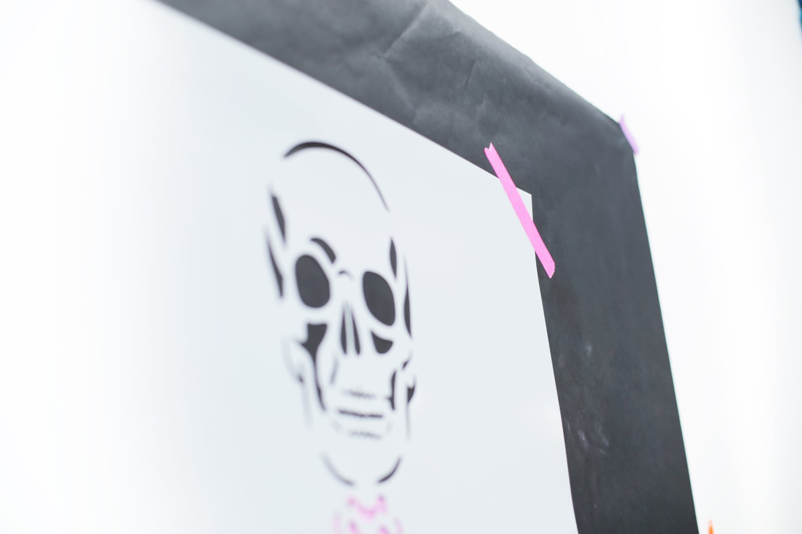 DIY Chalk Skeleton Backdrop | POPSUGAR Smart Living