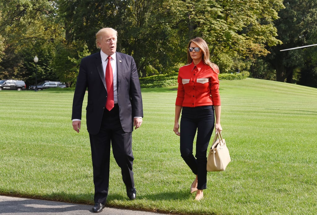 Melania Trump Wearing Beige Flats | POPSUGAR Fashion