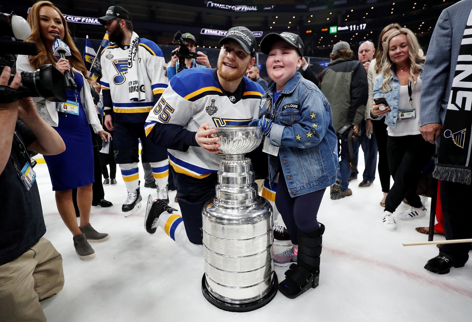 Laila Anderson St. Louis Blues Superfan at Stanley Cup | PS Family