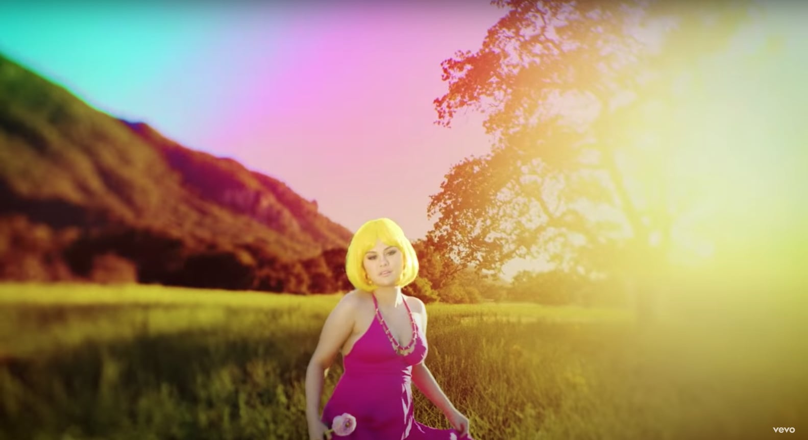 Selena Gomez Wears Pink Cult Gaia Dress in "999" Music Video | POPSUGAR ...