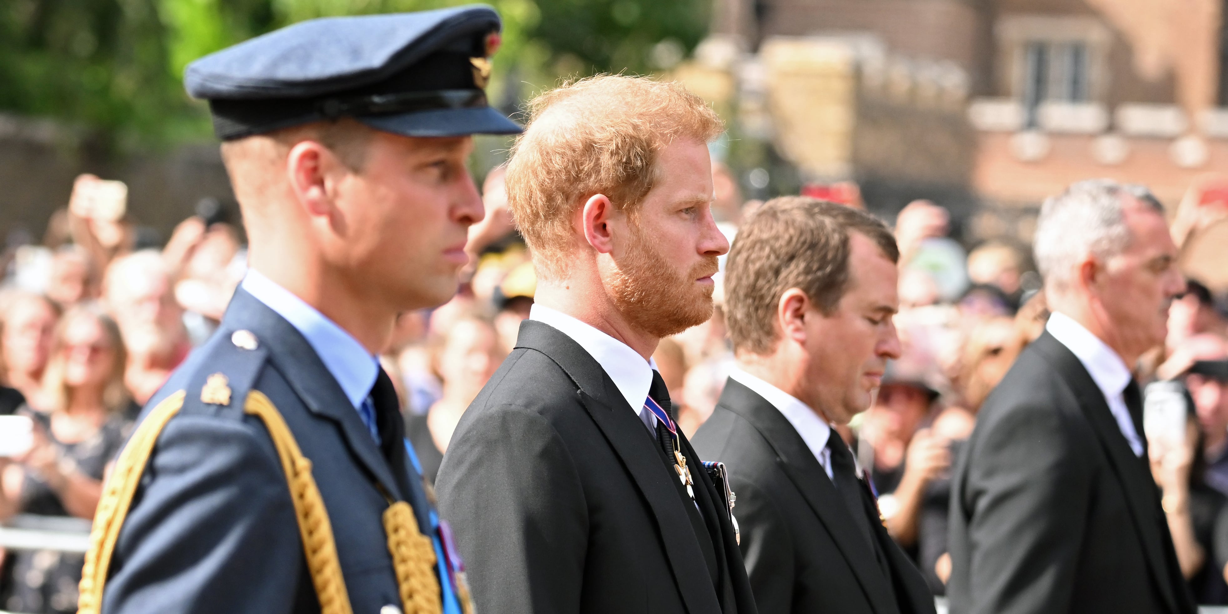 Prince Harry, William at Queen Elizabeth Coffin Procession | PS Celebrity