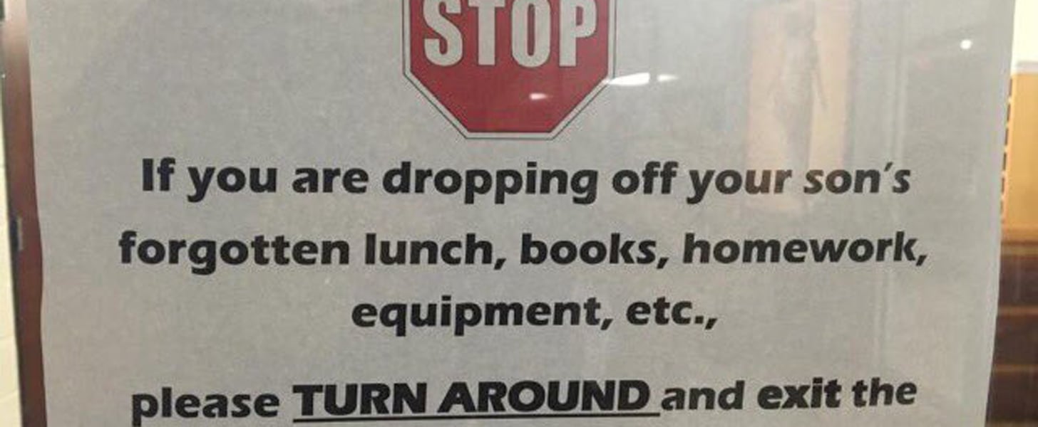 School Sign Urges Parents to Teach Kids to Problem-Solve | PS Family