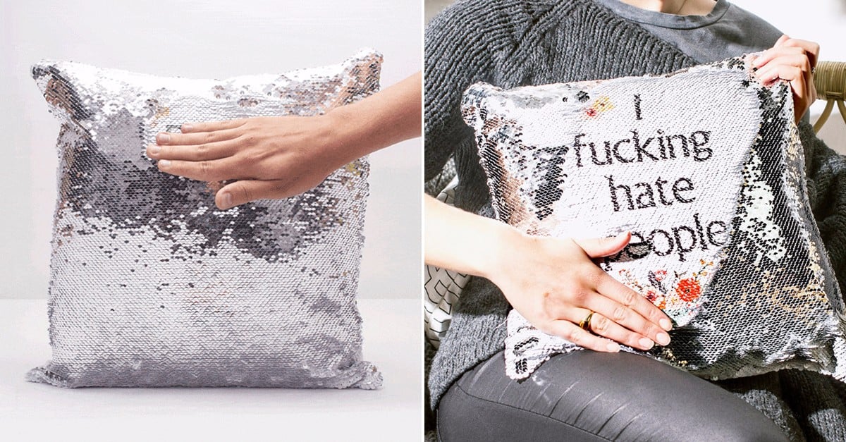 Sequin Hidden Message Pillow | PS Family