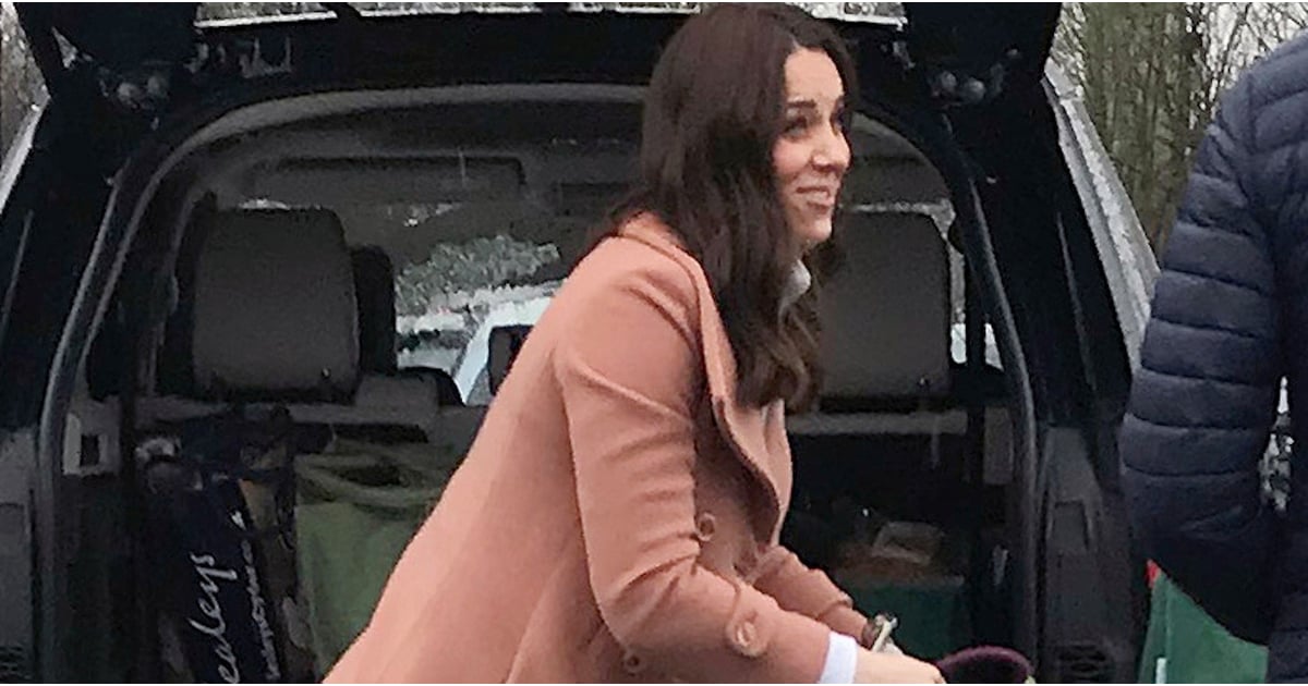 Kate Middleton in a Pink Coat Grocery Shopping | POPSUGAR Fashion
