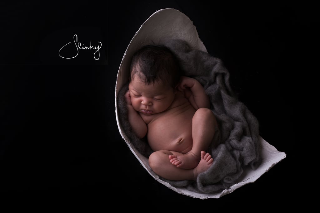 Newborn Photos in Baby Bump Cast Molds | POPSUGAR Family