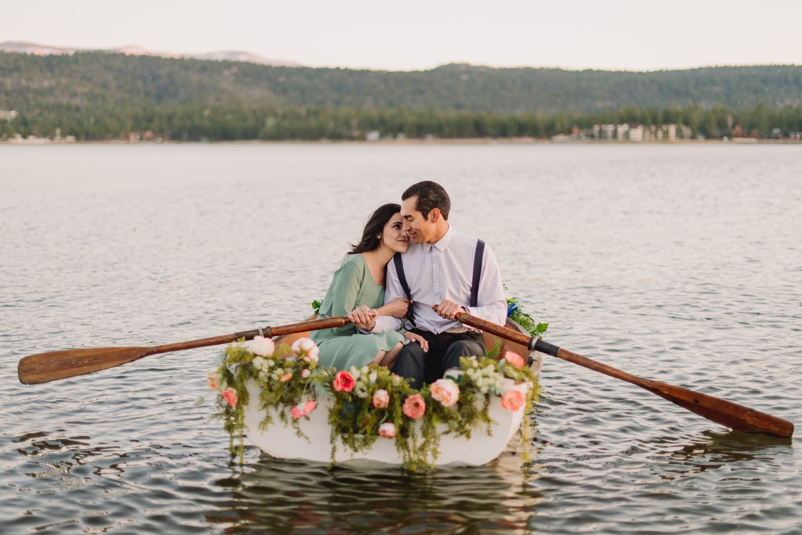 Engagement Photos in a Rowboat | PS Love