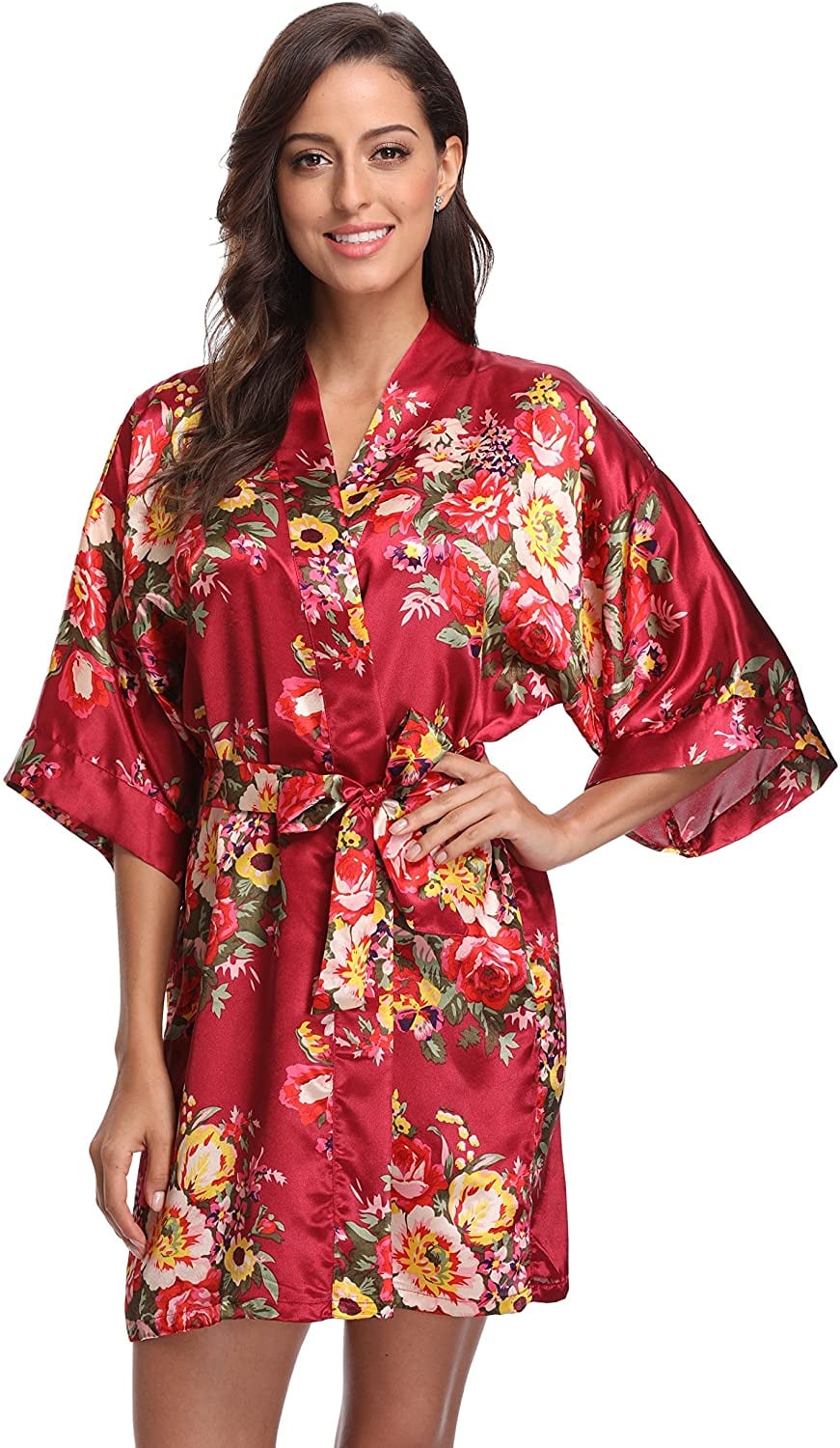Floral Silk Robe