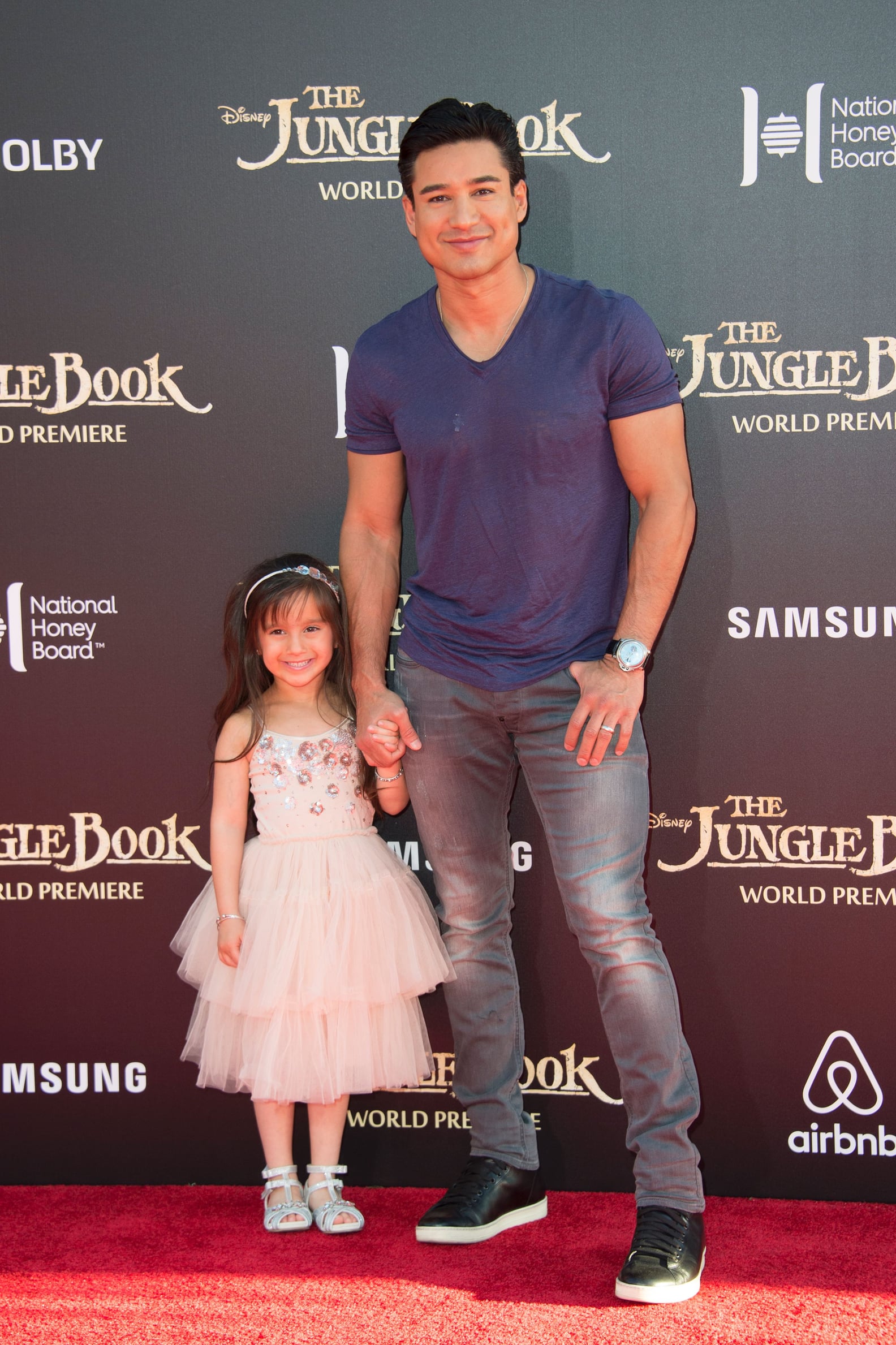Mario Lopez and Daughter Gia at The Jungle Book Premiere | PS Celebrity