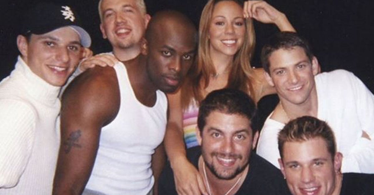 Mariah Carey, 98 Degrees, and Joe Flashback Photo | PS Celebrity