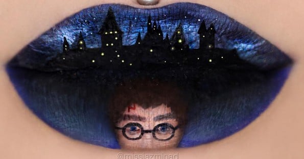 how to draw harry potter lips