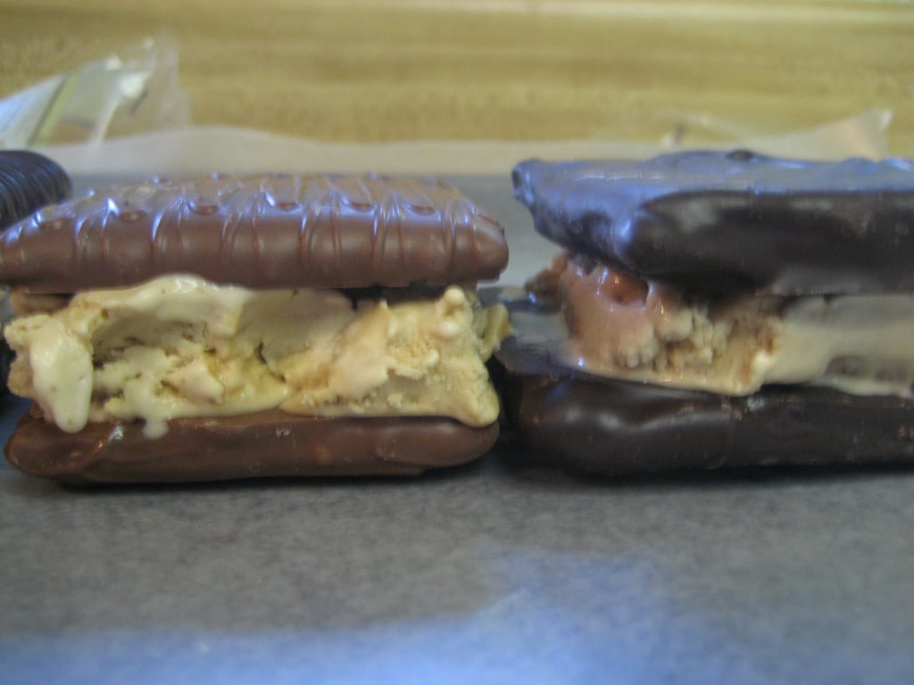 Dulce De Leche Ice Cream & Choco Covered Graham Cracker Sandwiches