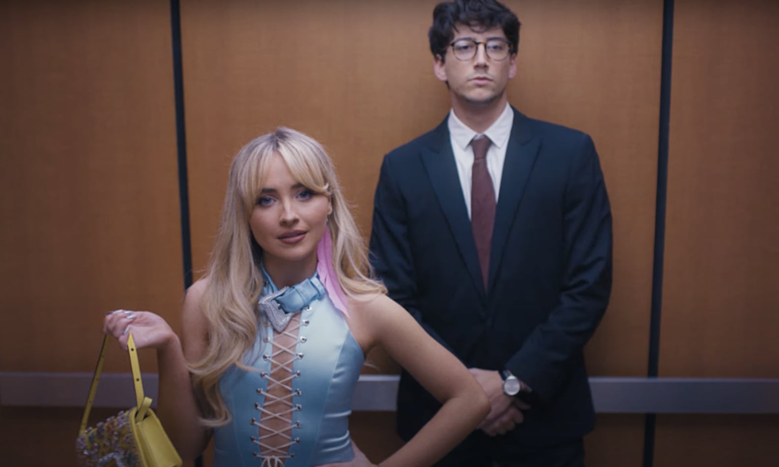 Sabrina Carpenter's Outfits and High Heels in Feather Video | PS Fashion