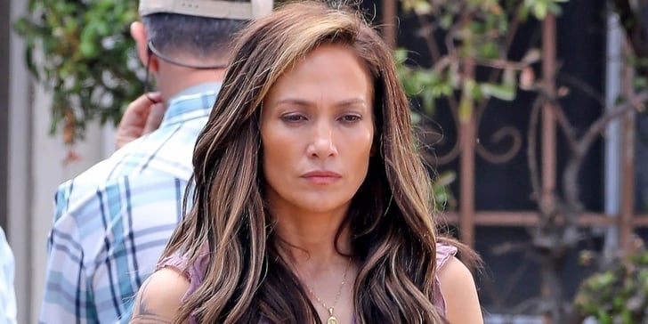 J Lo's Purple Top and Flared Jeans on Set of Unstoppable | POPSUGAR ...